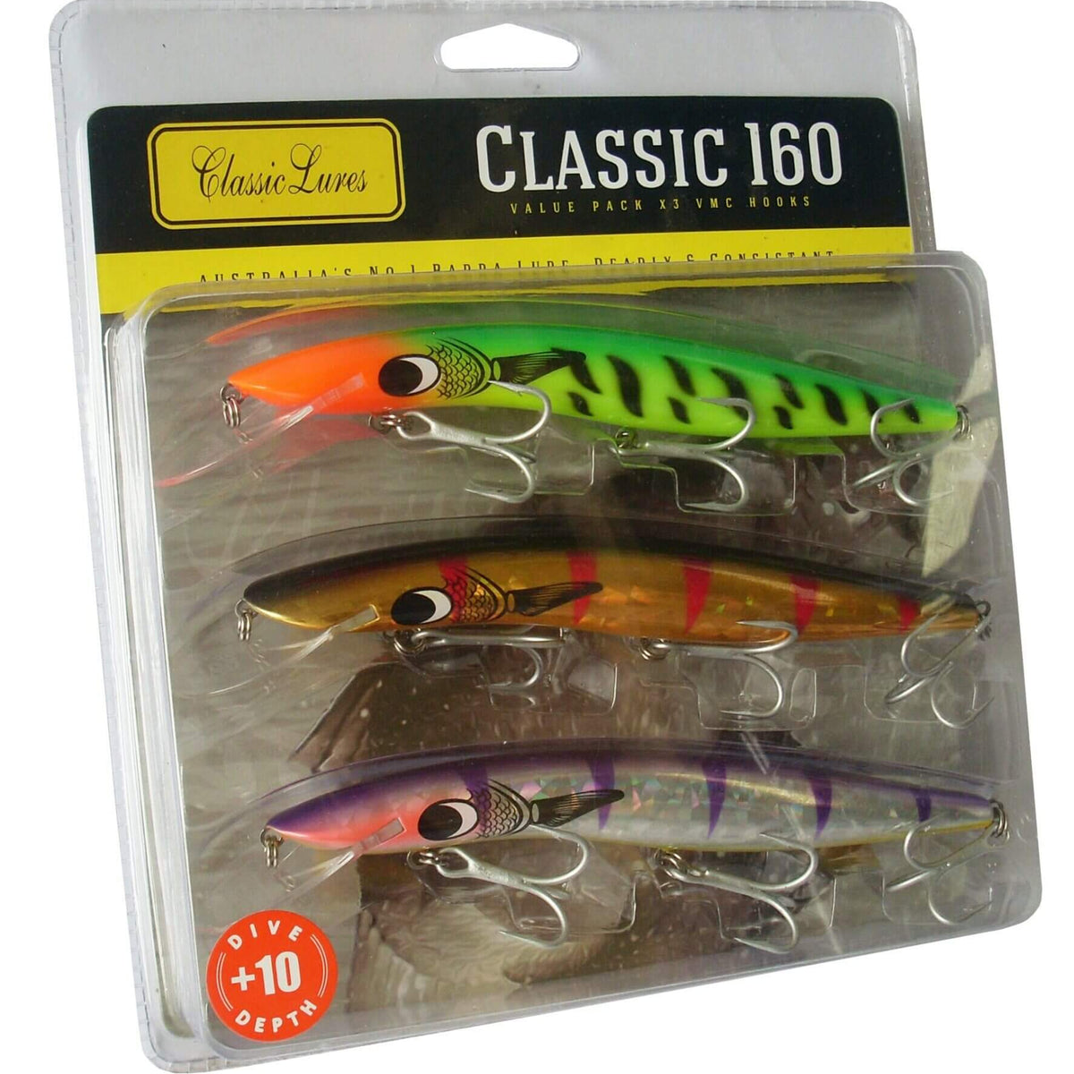 Classic Lures Barra 160mm Lure +10 - 3pk – Hot Tackle