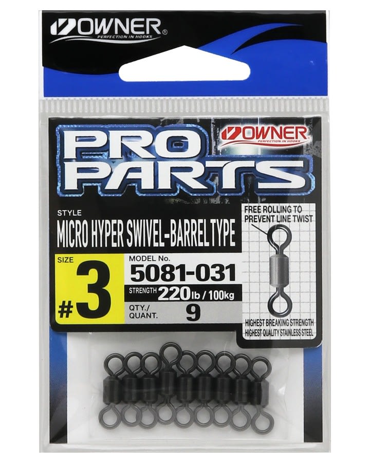 Owner Micro Barrel Swivels – Hot Tackle