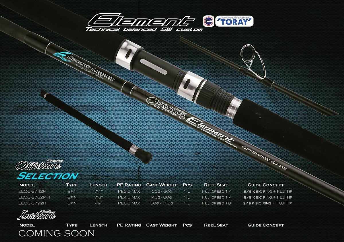 Oceans Legacy Offshore Element Rod – Hot Tackle